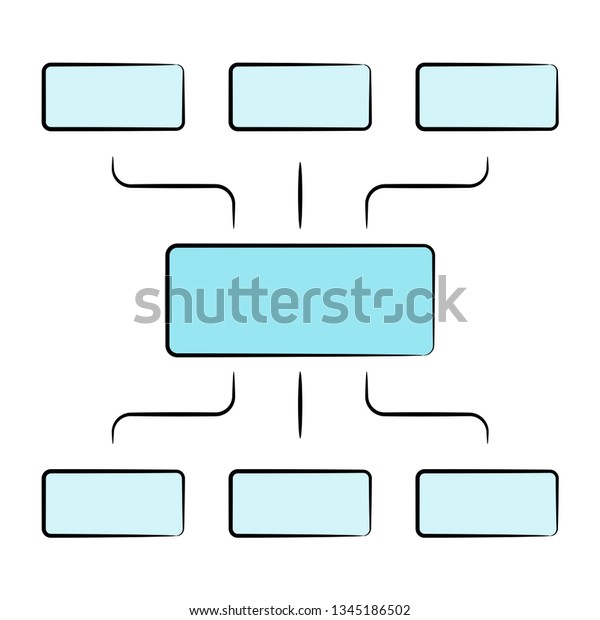 Blue Process Diagram Hierarchy Chart Presentation: เวกเตอร์สต็อก (ปลอด ...