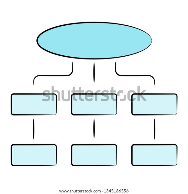 Blue Process Diagram Hierarchy Chart Presentation Stock Vector (Royalty ...
