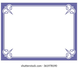 Blue Purple Border Frame Deco Vector Stock Vector (Royalty Free ...