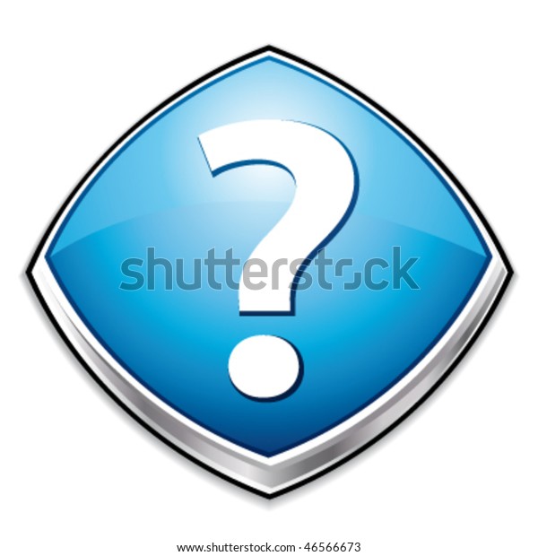 Blue Question Mark Diamond Icon Vector Stock Vector (Royalty Free ...