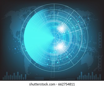 Futuristic Sci Fi User Interface Blue Stock Vector (Royalty Free ...