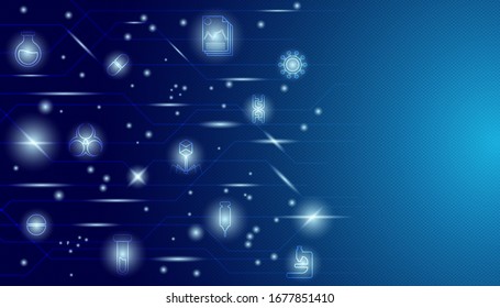 Blue Radial Gradient Background Glowing Science Stock Vector (Royalty ...