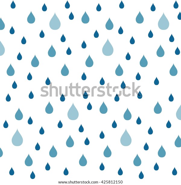 Blue Rain Drops On White Vector Stock Vector (Royalty Free) 425812150