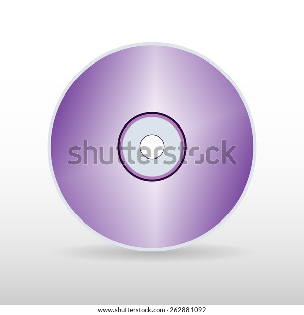 Blue Ray Disc Purple Cd Stock Vector (Royalty Free) 262881092