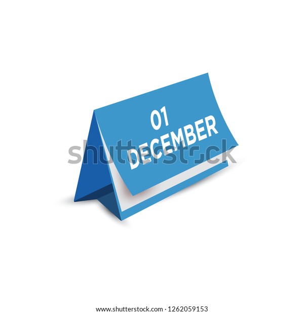 Blue Realistic Calendar Vector Illustration Mockup Stock Vector ...