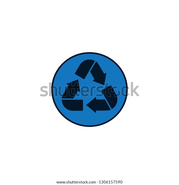 Blue Recycle Sign Vector Illustration Stock Vector (Royalty Free ...