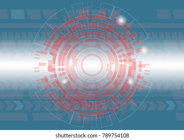 Blue Red Abstract Technology Background Stock Vector (Royalty Free ...