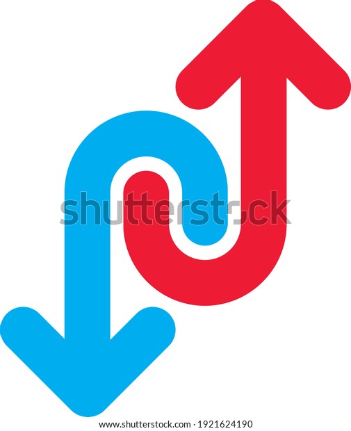 Blue Red Arrow Logo Vector Illustration Stock Vector (Royalty Free ...