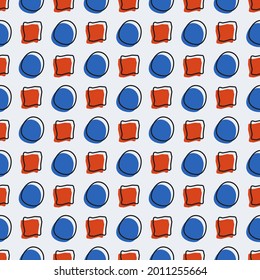 Blue Red Checker Circle Squares Vector Stock Vector (Royalty Free ...