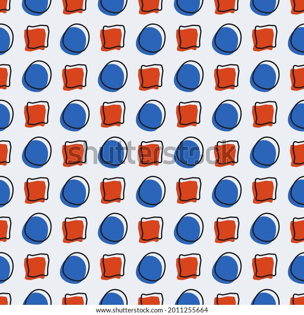 Blue Red Checker Circle Squares Vector Stock Vector (Royalty Free ...
