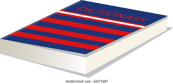 Blue Red Dictionary Isolated On White Stock Vector (Royalty Free ...