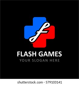 Blue Red Flash Game Logo Stock Vector (Royalty Free) 579103141 ...