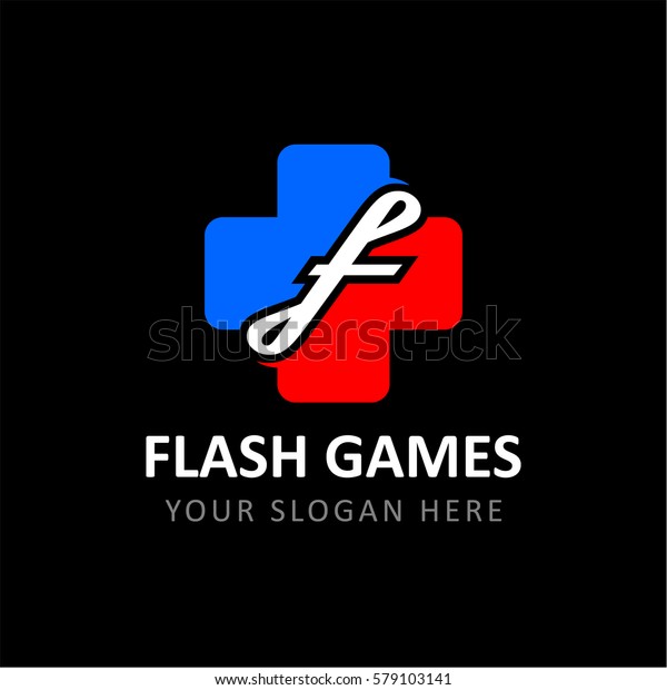 Blue Red Flash Game Logo Stock Vector (Royalty Free) 579103141 ...