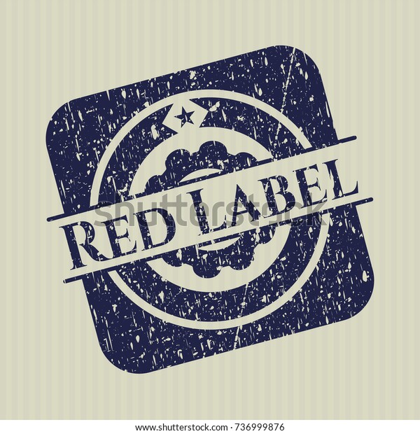 Blue Red Label Distressed Rubber Texture Stock Vector (Royalty Free ...