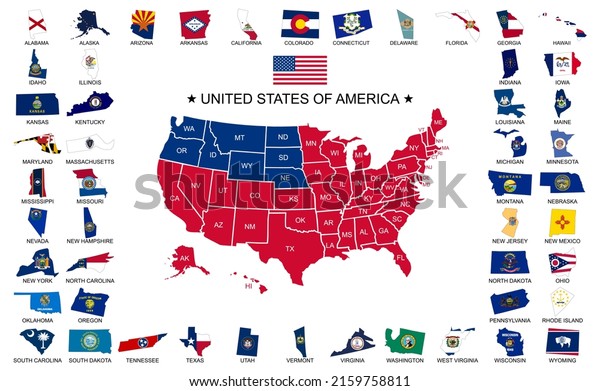 Blue Red Map United States America: เวกเตอร์สต็อก (ปลอดค่าลิขสิทธิ์ ...