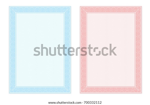 Blue Red Paper Template Ornamental Frame Stock Vector (Royalty Free ...