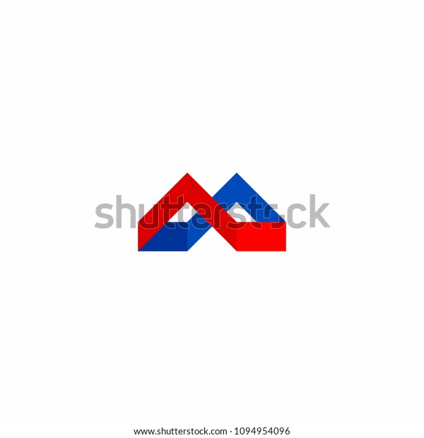 Blue Red Roof Logo Vector Stock Vector (Royalty Free) 1094954096 ...