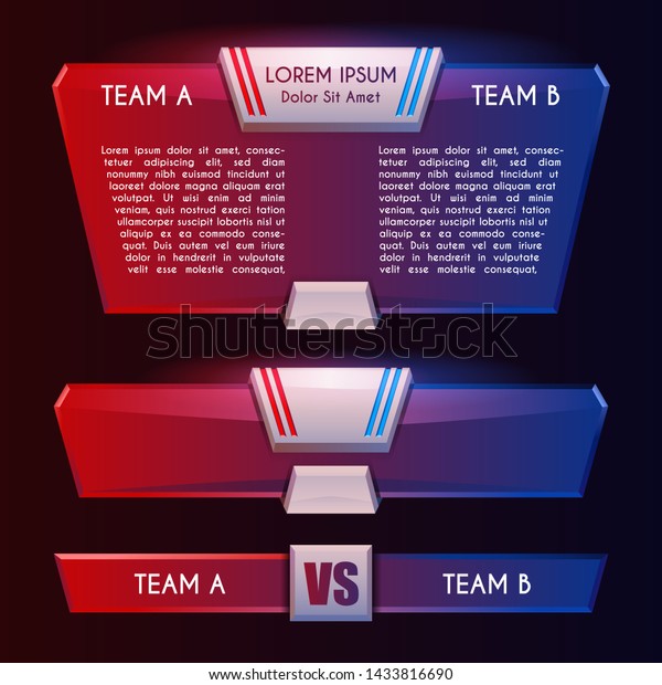 Blue Red Versus Team Scoreboard Template Stock Vector (Royalty Free ...