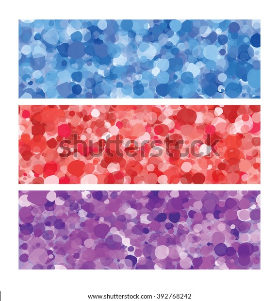 Blue Red Violet Colored Headers Set Stock Vector (Royalty Free ...
