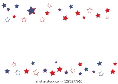 Blue Red White Stars Border Original Stock Vector (Royalty Free ...