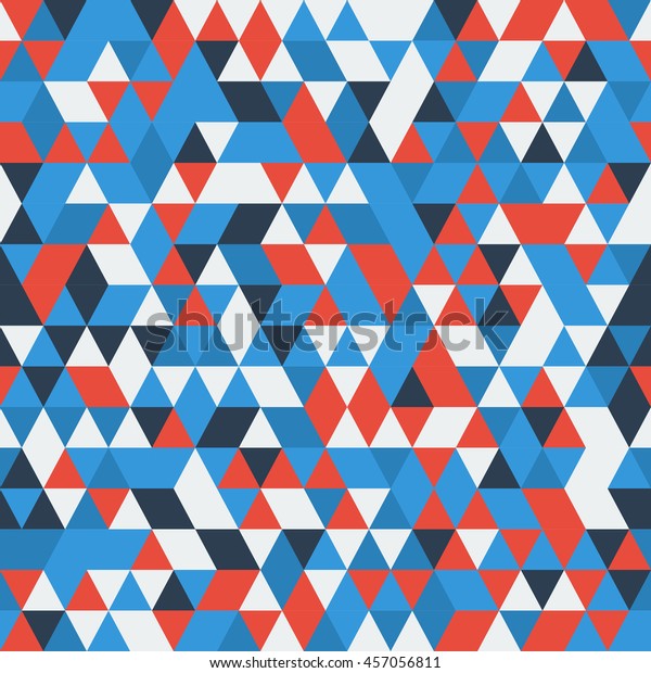 Blue Red White Triangle Geometric Pattern: เวกเตอร์สต็อก (ปลอดค่า ...