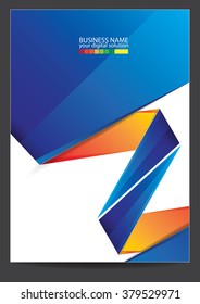 Blue Report Cover Design Stock Vector (Royalty Free) 379529971 ...