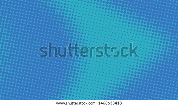 Blue Retro Comic Pop Art Background Stock Vector (Royalty Free) 1468633418