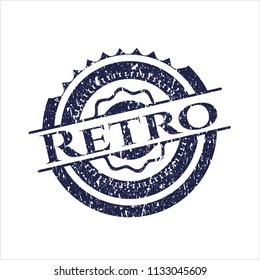 Blue Retro Rubber Stamp Grunge Texture Stock Vector (Royalty Free ...