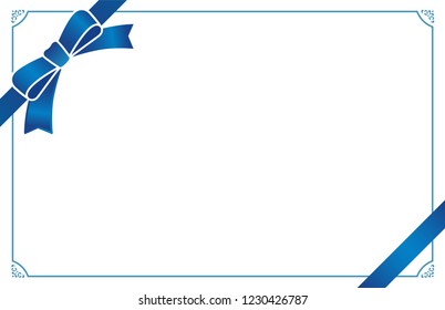 Blue Ribbon Card Frame Stock Vector (Royalty Free) 1230426787 ...