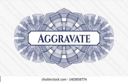 Blue Rosette Linear Illustration Text Aggravate Stock Vector (Royalty ...