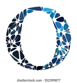 Blue Round Circle Alphabet Vector Stock Vector (Royalty Free) 352399877 ...