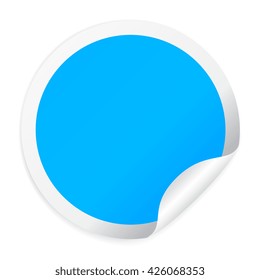 Blue Round Sticker Vector Illustration Isolated Stock Vector (Royalty ...