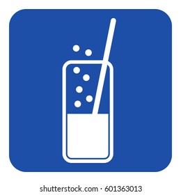 Blue Rounded Square Information Road Sign Stock Vector (Royalty Free ...
