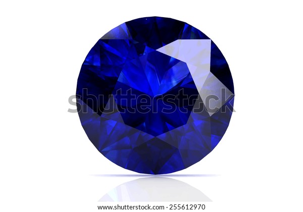Blue Sapphire On White Backgroundvector Illustration Stock Vector ...