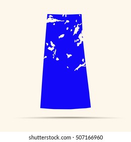 Blue Saskatchewan Map Illustration Stock Vector (Royalty Free ...