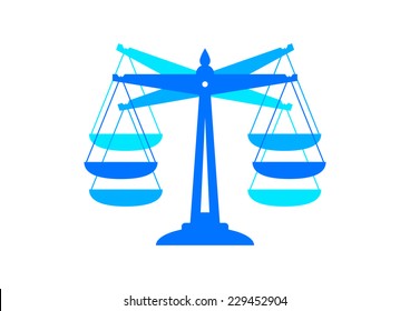 Blue Scale Icon On White Background Stock Vector (Royalty Free ...