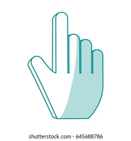 Blue Shading Silhouette Hand Cursor Pointer: เวกเตอร์สต็อก (ปลอดค่า ...