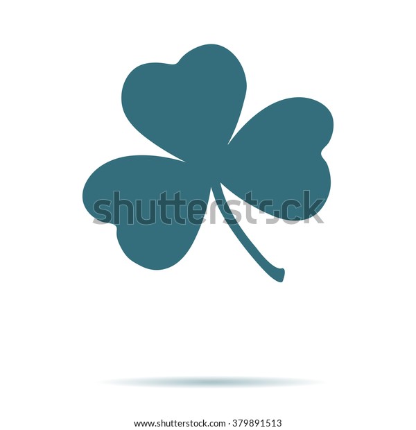 Blue Shamrock Icon Isolated On Background Stock Vector (Royalty Free ...