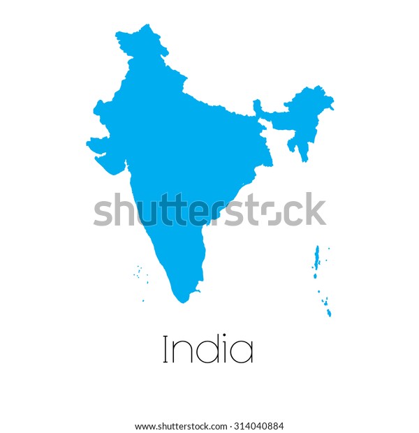 Blue Shape Name Country India Stock Vector (Royalty Free) 314040884 ...