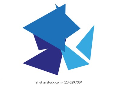 Blue Shapes Logo Stock Vector (Royalty Free) 1145297384 | Shutterstock