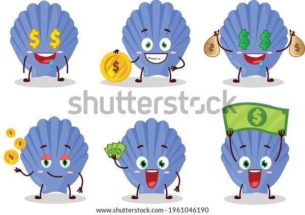 Blue Shell Cartoon Character Cute Emoticon Stock Vector (Royalty Free ...