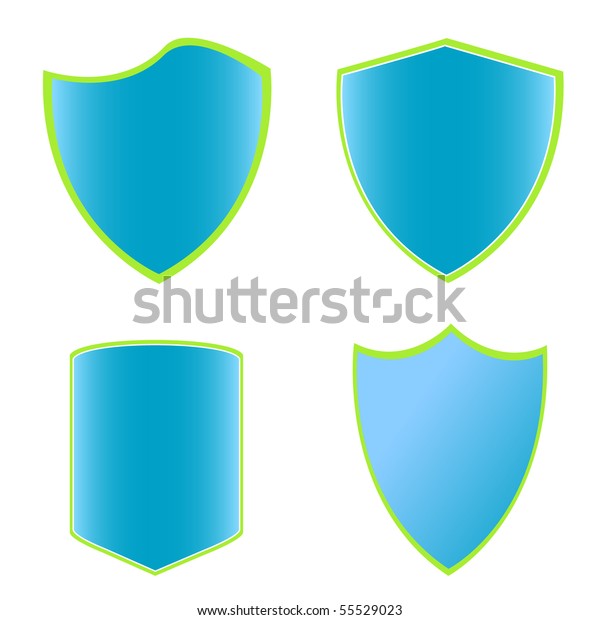 Blue Shields Vector Illustration Stock Vector (Royalty Free) 55529023 ...