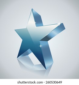 Blue Shining Star Stock Vector (Royalty Free) 260530649 | Shutterstock