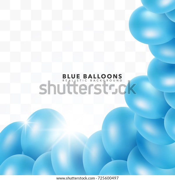 Blue Shiny Balloons Frame Isolated Vector Stock Vector (Royalty Free ...