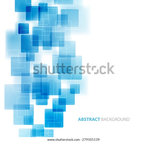 Blue Shiny Squares Shapes Technical Background Stock Vector (Royalty ...