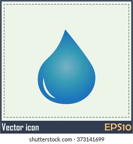 Blue Shiny Water Drop Stock Vector (Royalty Free) 373141699 | Shutterstock