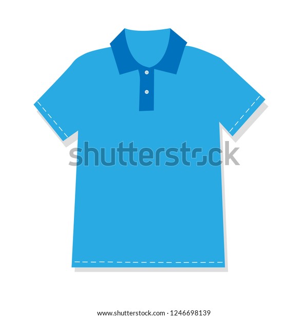 Blue Shirt Vector Isolated On White Stock Vector (Royalty Free ...