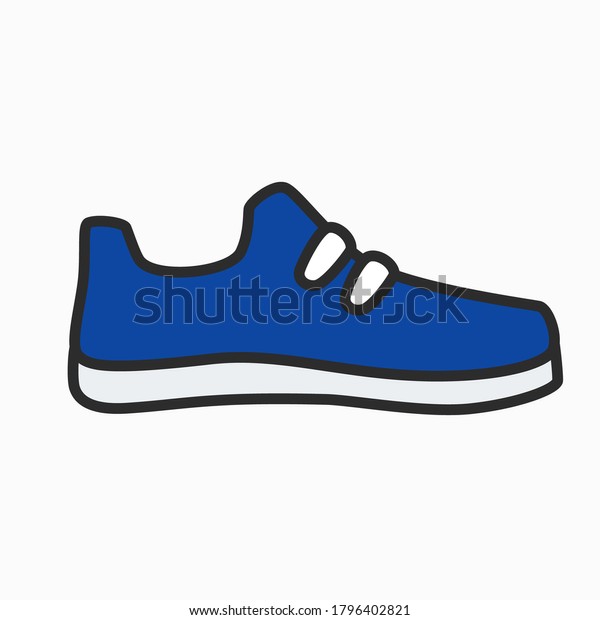 Blue Shoe Icon Cartoon Vector Illustration Stock Vector (Royalty Free ...