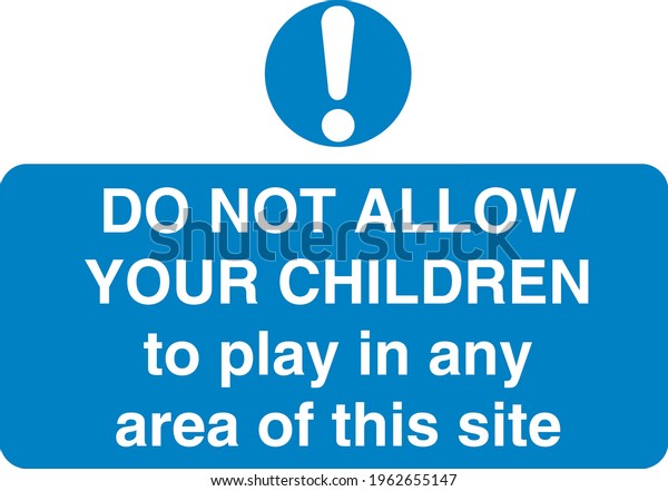 Blue Sign Board Do Not Allow Stock Vector (Royalty Free) 1962655147 ...