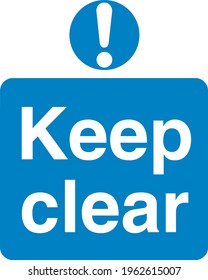 Blue Sign Board Keep Clear Stock Vector (Royalty Free) 1962615007 ...